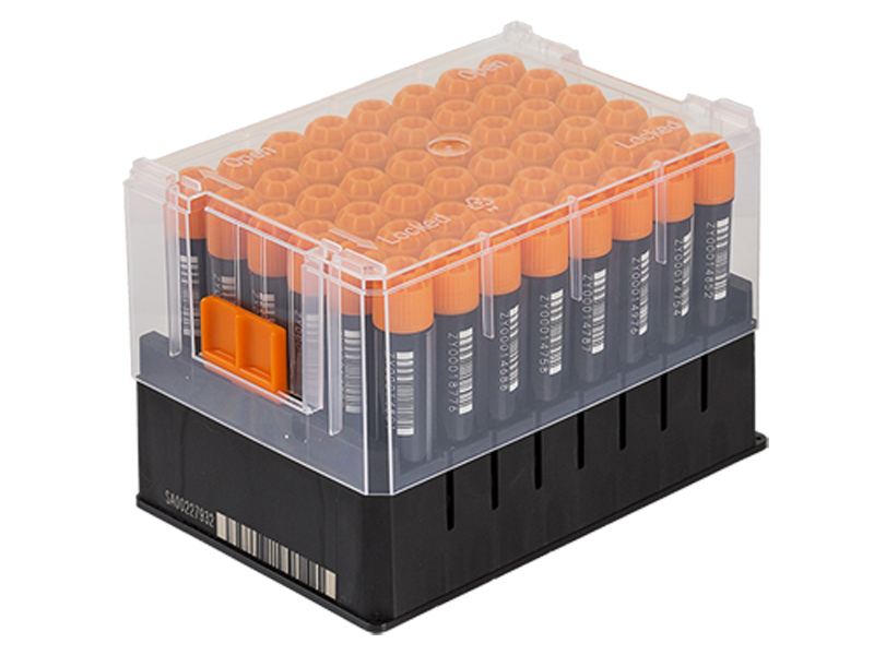 Barcoded empty rack base/24 for 3.8ml FluidX cryovials